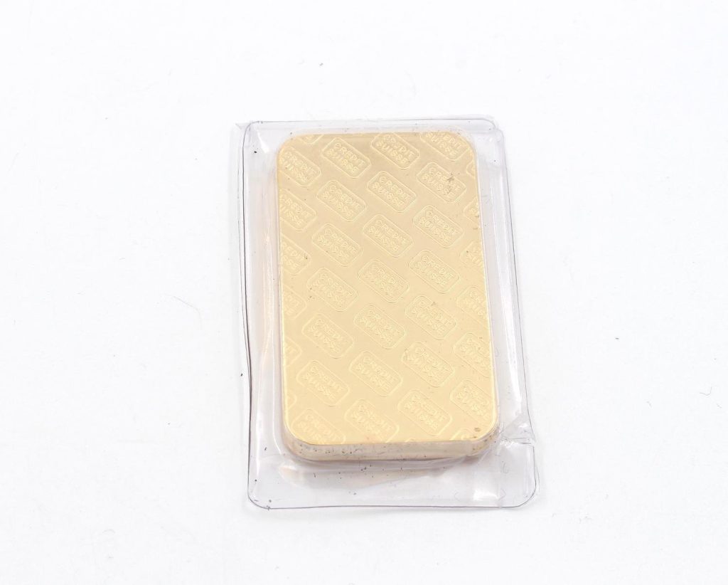 Credit Suisse 100g 24k guldtacka 999,9 fine gold